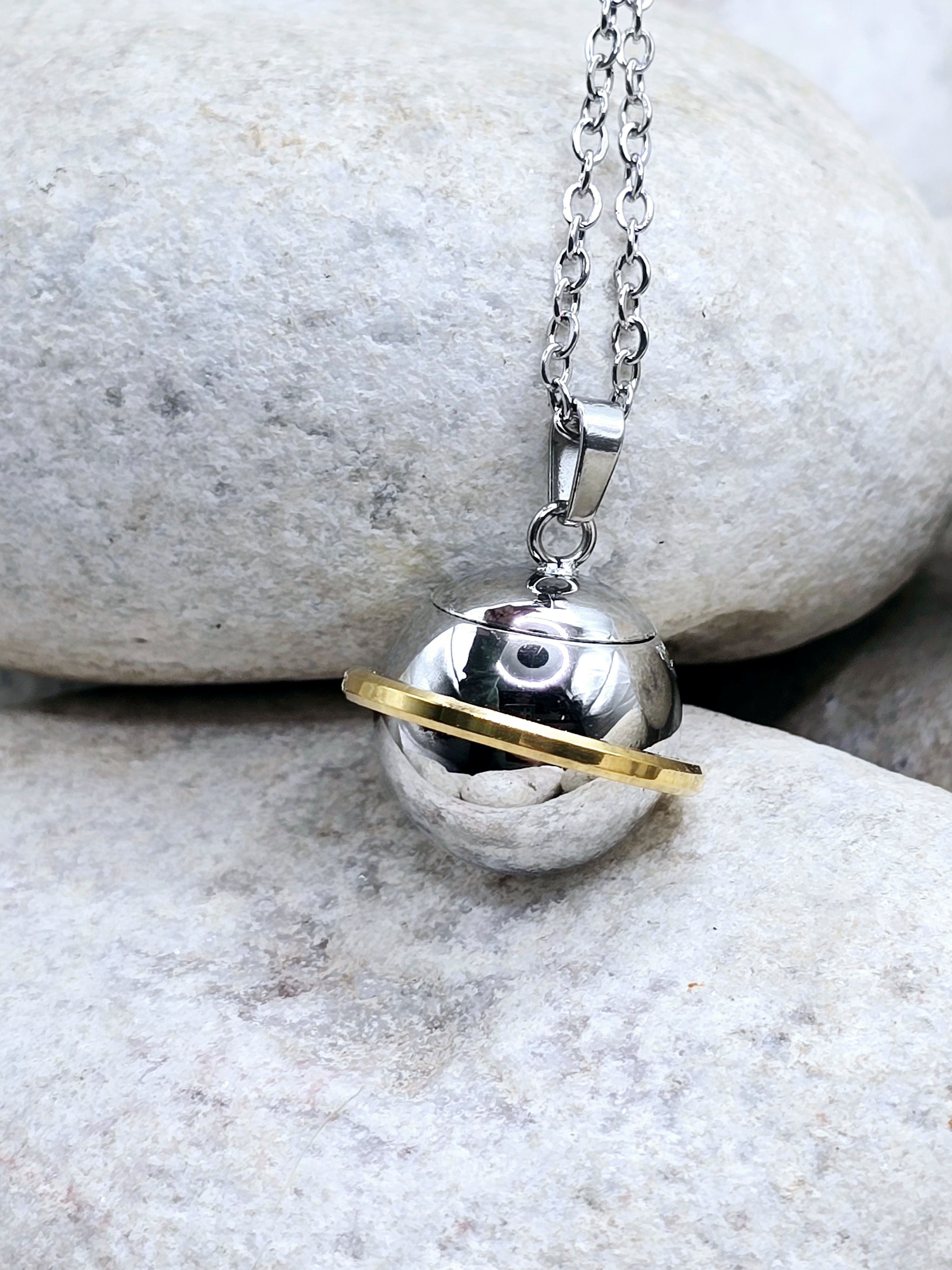 Stainless steel sphere pendant and chain – Fate Jewelry